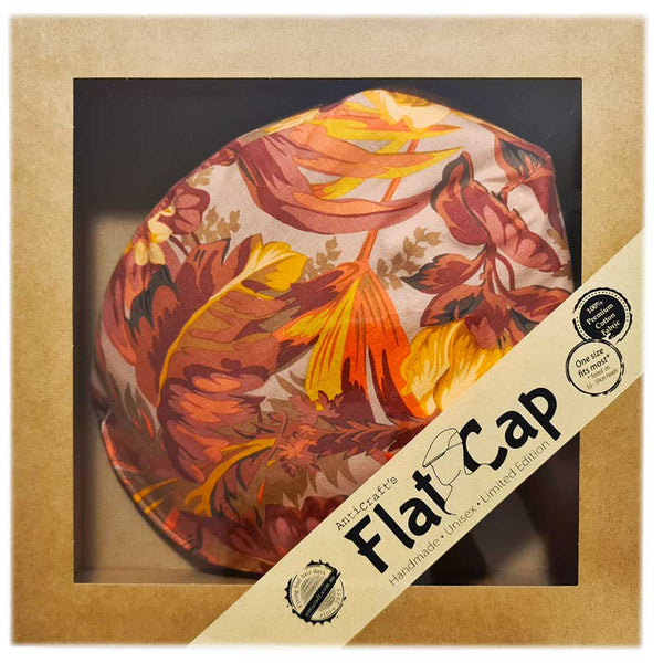 Autumn Leaves Floral - Unisex Flat Cap / Hat - Aki from Anticraft